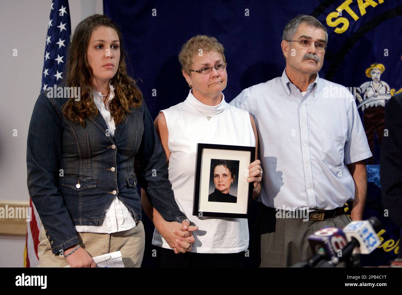 Emily Brochu, left, daughter of murder victim Louise Brochu of New ...