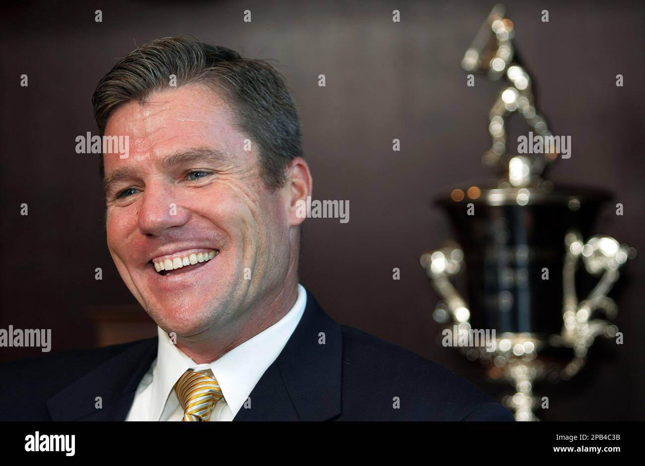 Pittsburgh Pirates baseball team president Frank Coonelly smiles during ...