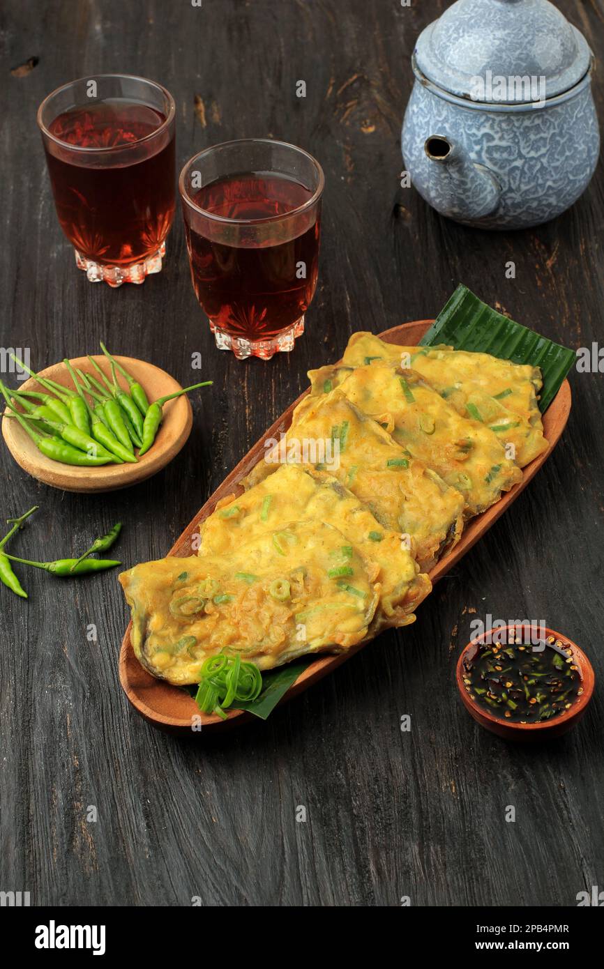 Tempe Mendoan, Tempeh Coating with Yellow Flour and Spring Onion and ...