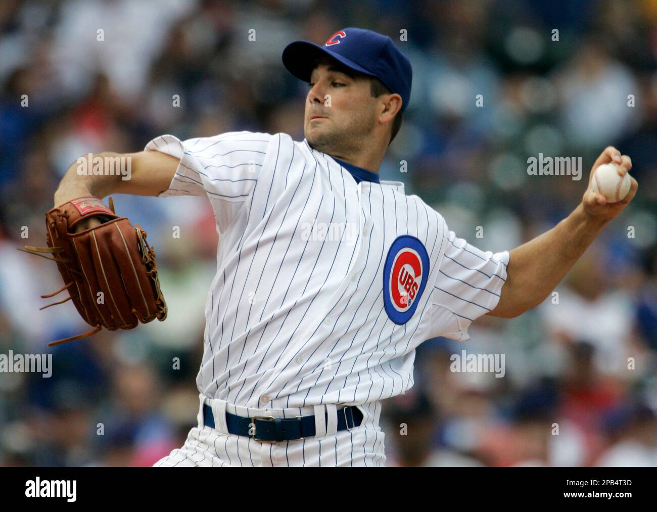 Chicago Cubs pitcher Ted Lilly throws during the second inning of a ...