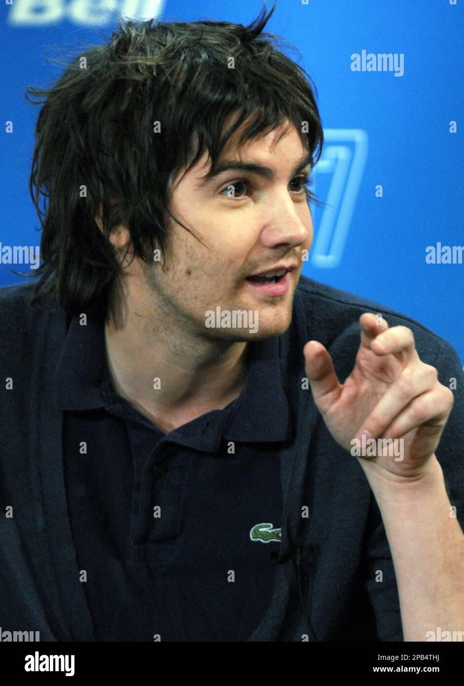 Jim Sturgess speaks during a press conference for "Across The Universe ...