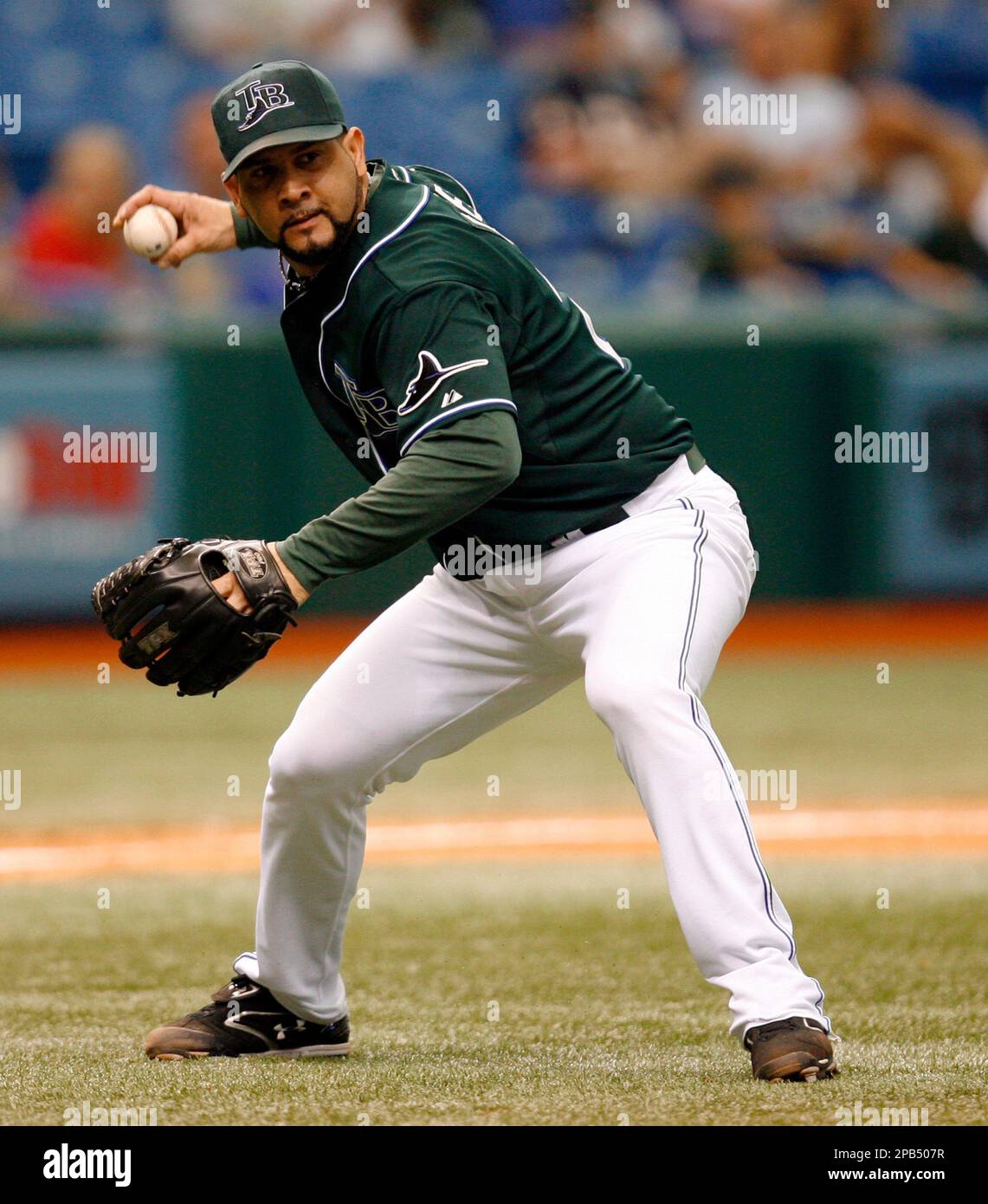 Tampa Bay Devil Rays pitcher Al Reyes throws out Toronto Blue Jays ...