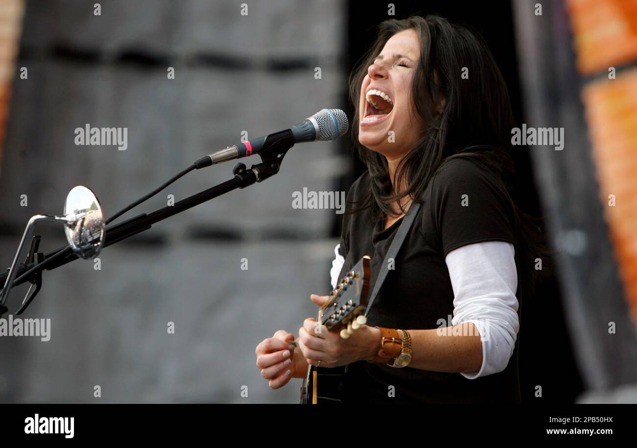 Singer Danielle Evin performs at Farm Aid on Randall's Island, Sunday ...