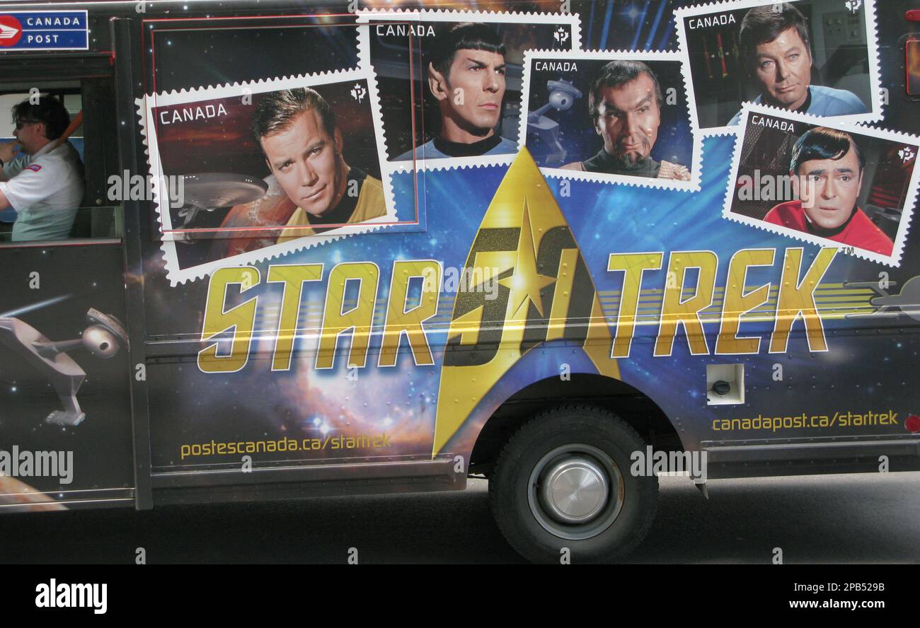 Bus advertising signs in Montreal Canada Stock Photo - Alamy