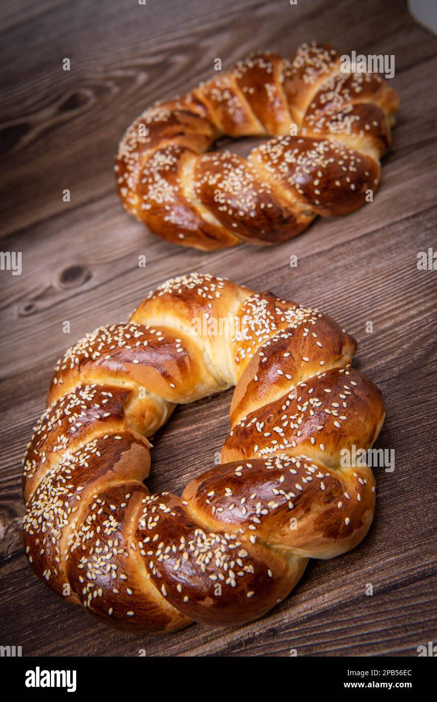 Sesame Milk Bread in a Crown Stock Photo - Alamy