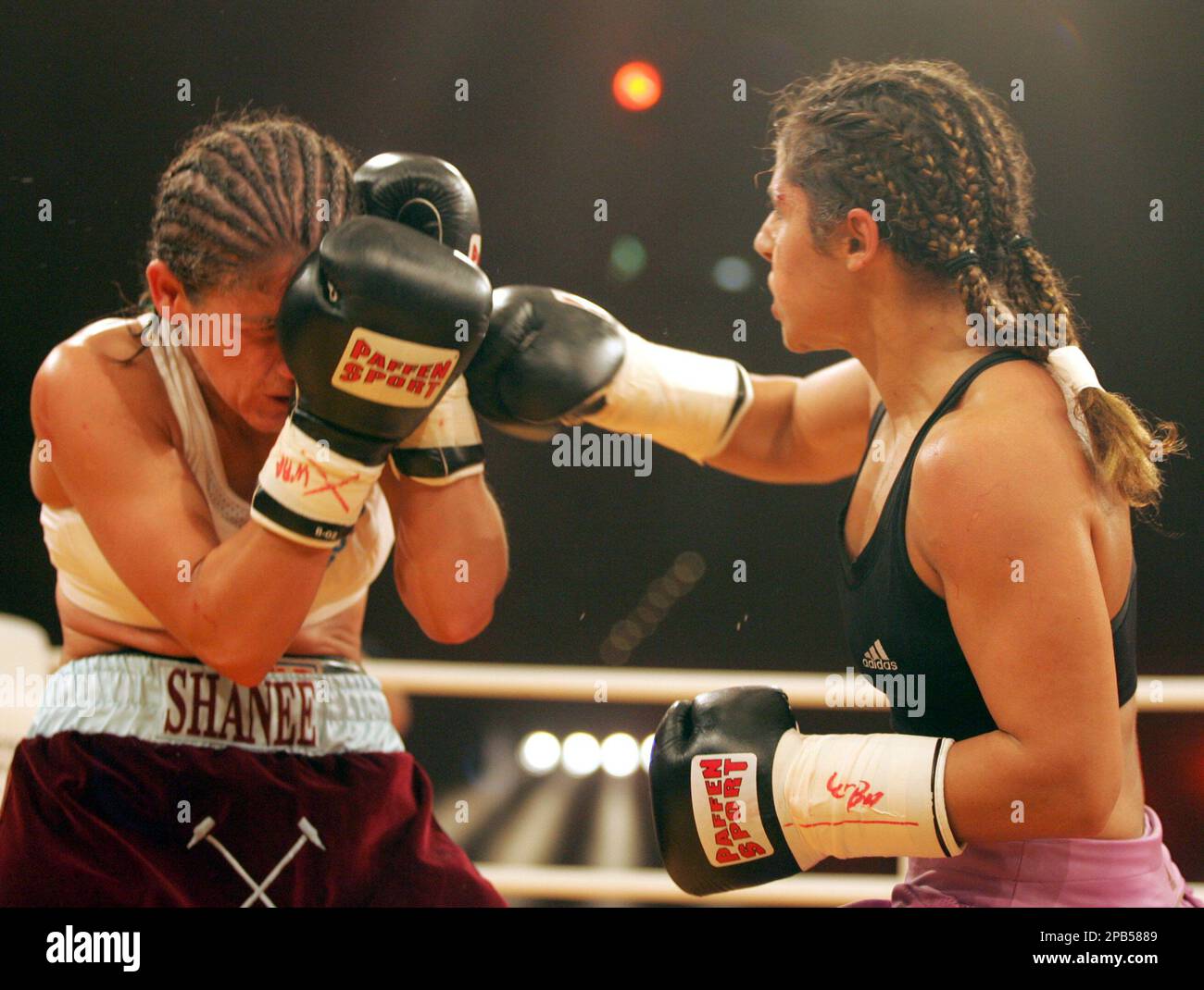 Armenian's Susianna Kentikian, right, fights with England's Shanee ...