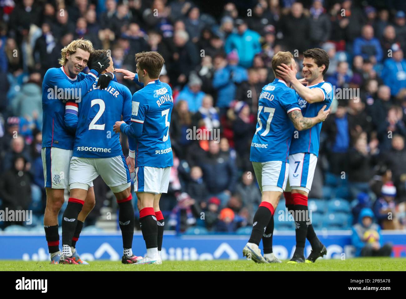 Glasgow, UK. 12th Mar, 2023. UK. Rangers played Raith Rovers in the ...