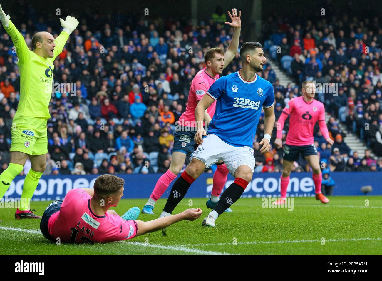 Glasgow, UK. 12th Mar, 2023. UK. Rangers played Raith Rovers in the ...