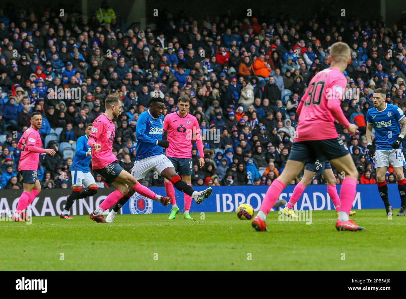 Glasgow, UK. 12th Mar, 2023. UK. Rangers played Raith Rovers in the ...