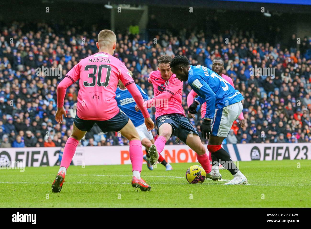Glasgow, UK. 12th Mar, 2023. UK. Rangers played Raith Rovers in the ...