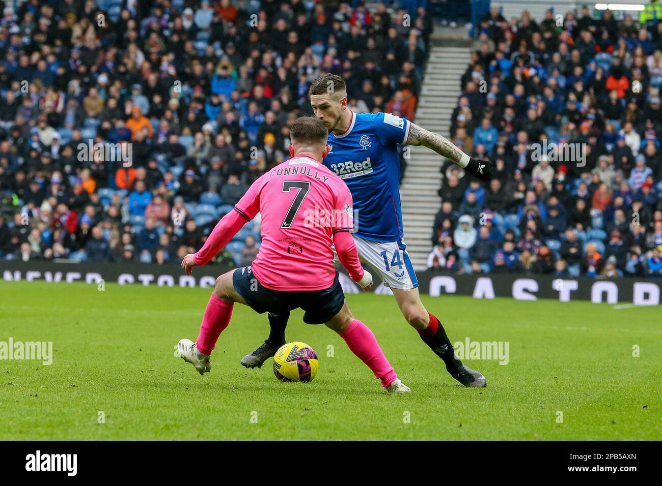 Glasgow, UK. 12th Mar, 2023. UK. Rangers played Raith Rovers in the ...