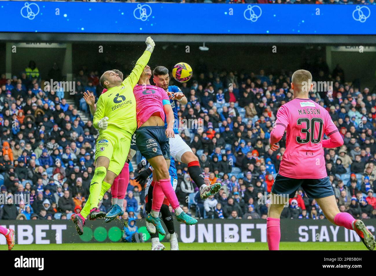 Glasgow, UK. 12th Mar, 2023. UK. Rangers played Raith Rovers in the ...