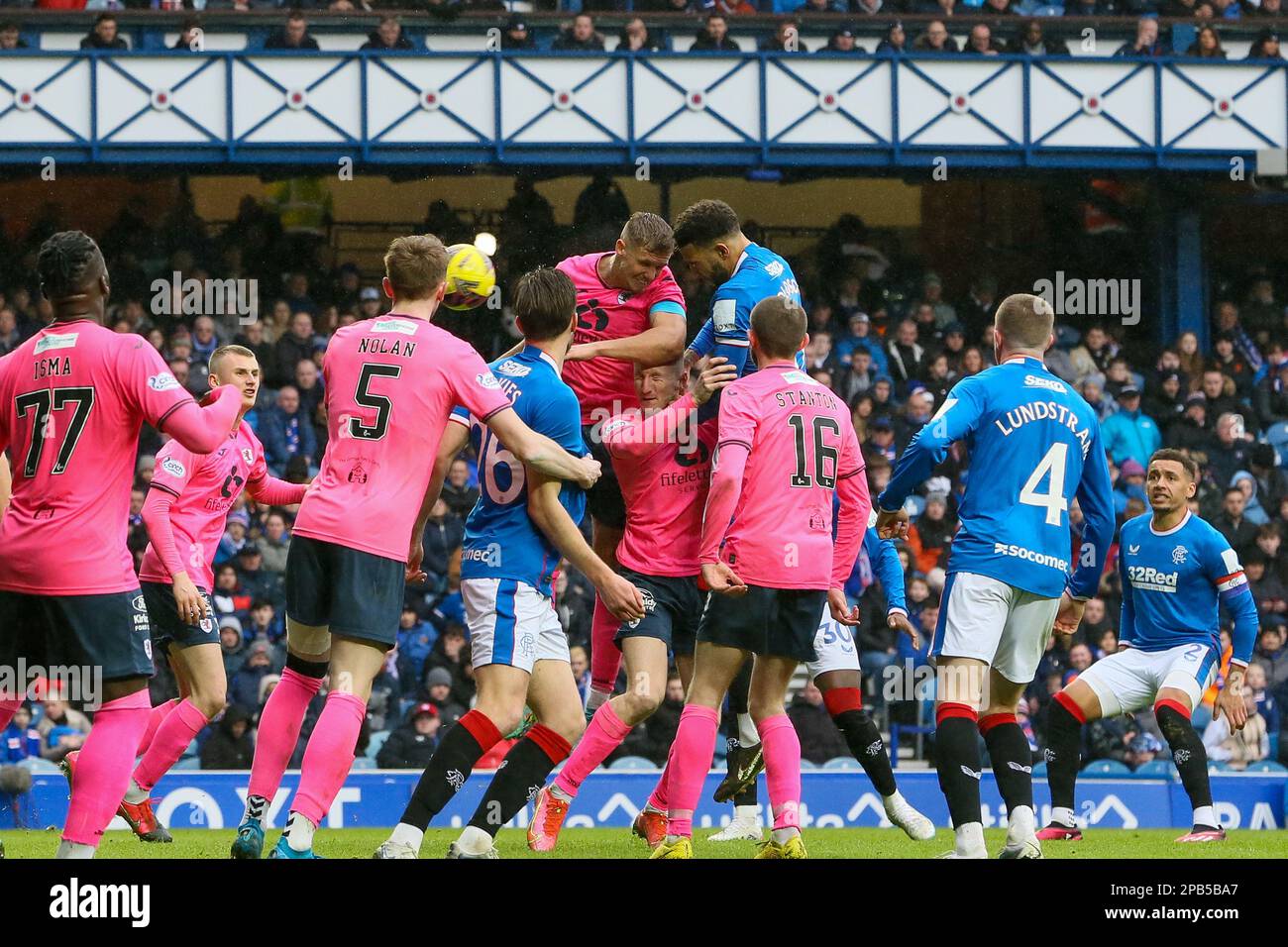 Glasgow, UK. 12th Mar, 2023. UK. Rangers played Raith Rovers in the ...