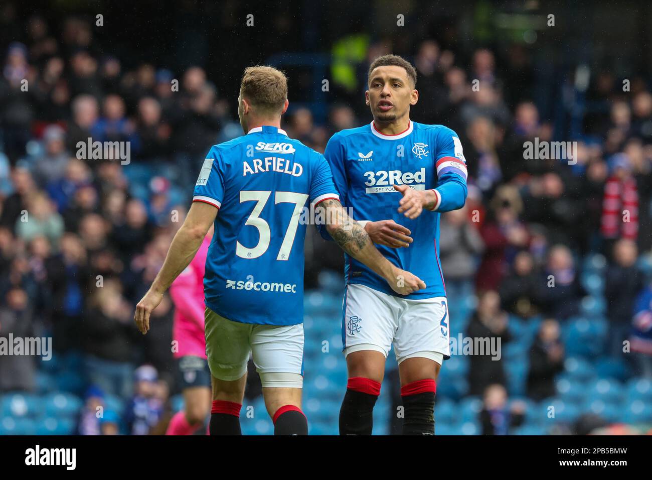 Glasgow, UK. 12th Mar, 2023. UK. Rangers played Raith Rovers in the ...