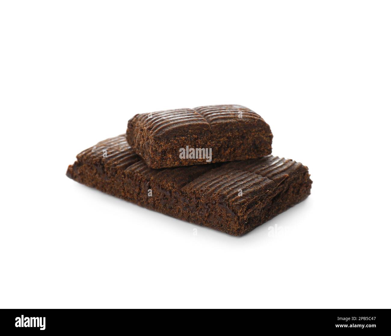 Pieces of hematogen bar on white background Stock Photo - Alamy