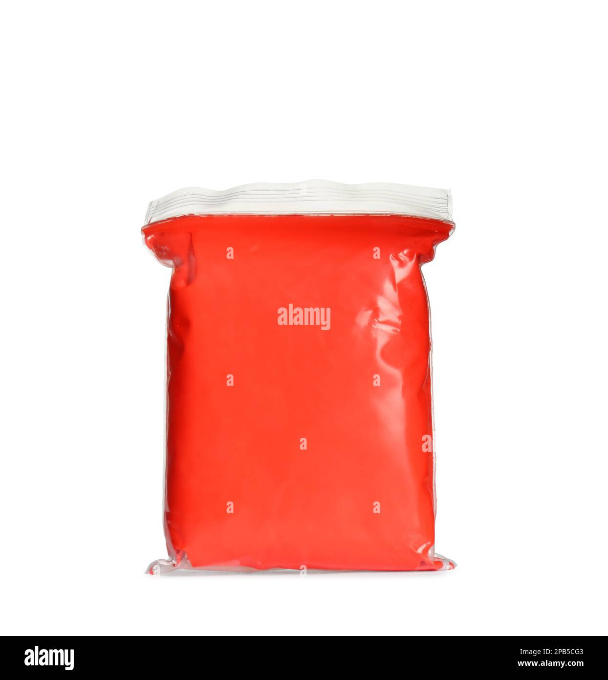 Package of red play dough isolated on white Stock Photo - Alamy