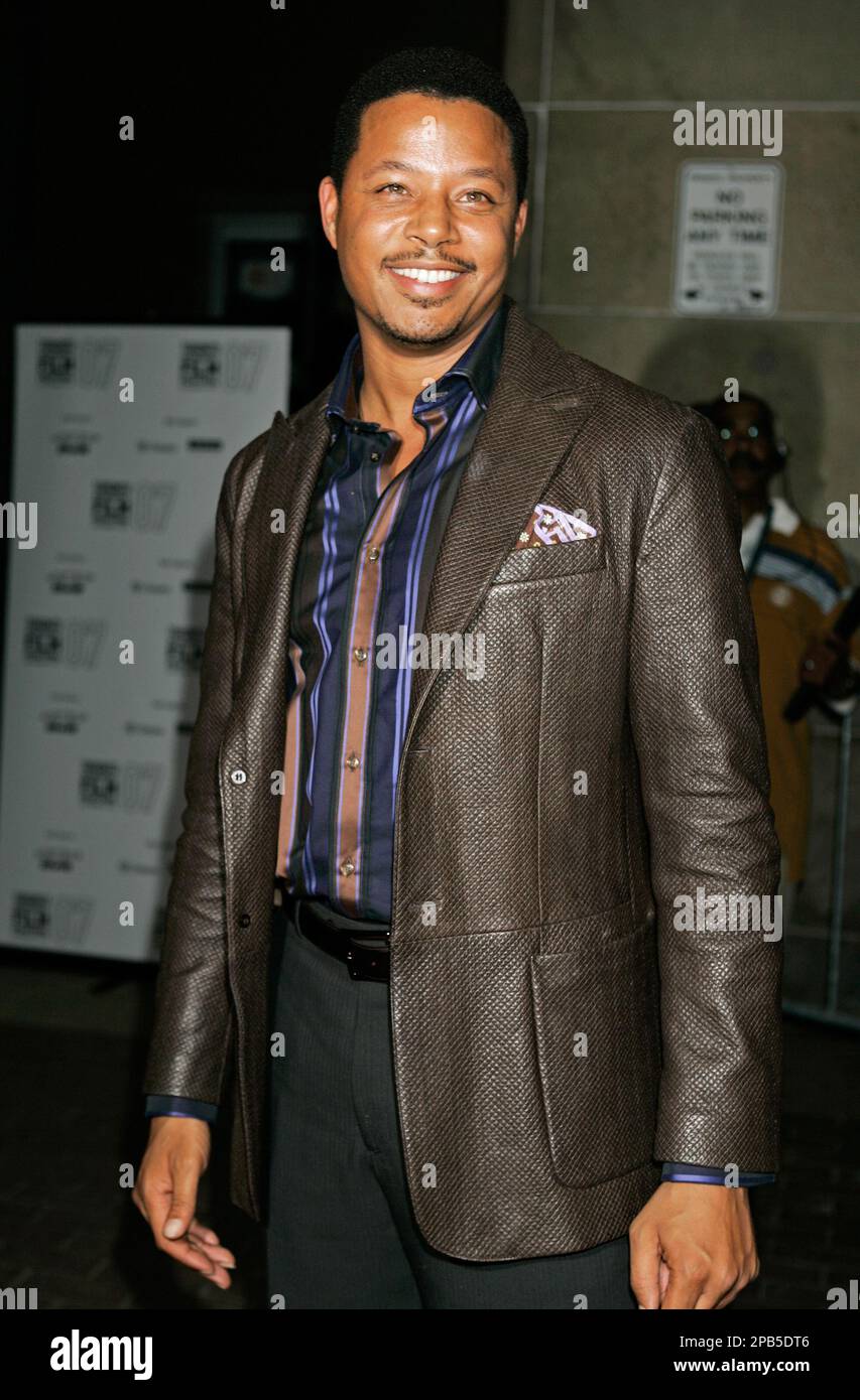 Actor Terrence Howard arrives at the premiere of "The Brave One" during ...