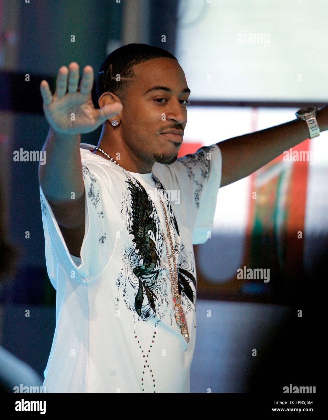 Rapper Chris "Ludacris" Bridges appears onstage during MTV's "Total ...
