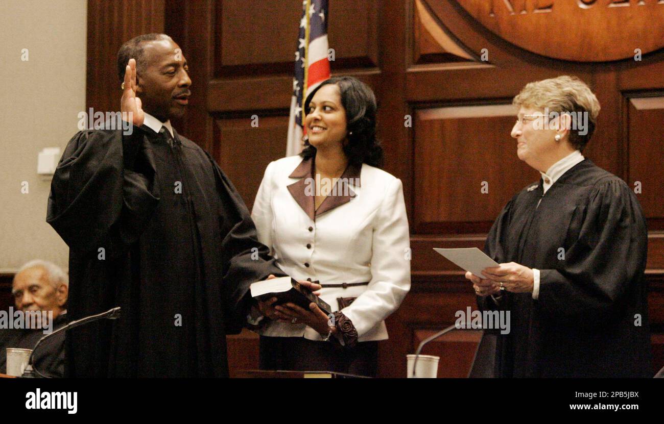 South Carolina State Supreme Court Chief Justice Jean Toal, right ...