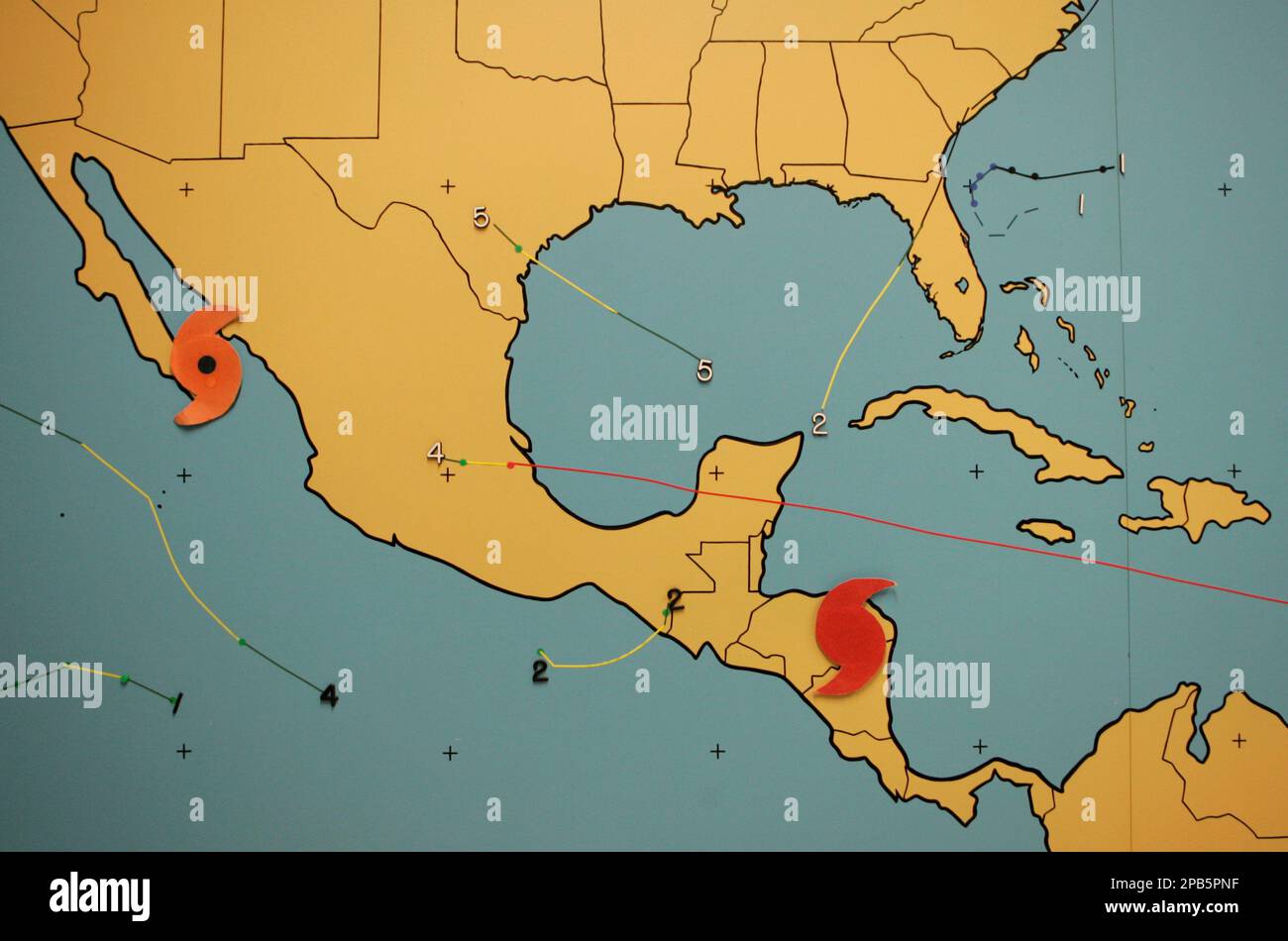 A map at the National Hurricane Center in Miami shows Tropical Storm ...