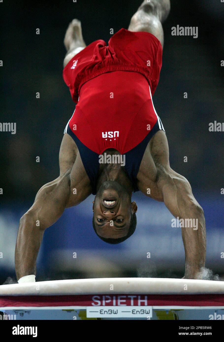 Sean Golden of the United States is seen at the vault during a ...