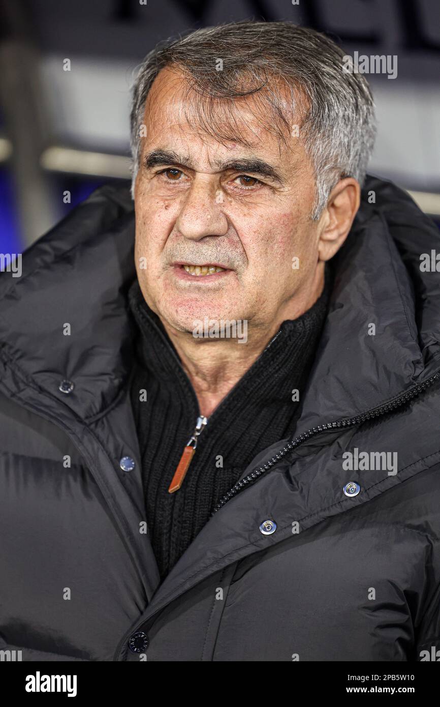 ISTANBUL, TURKEY - MARCH 12: head coach Senol Gunes of Besiktas during ... ISTANBUL, TURKEY - MARCH 12: head coach Senol Gunes of Besiktas during ...