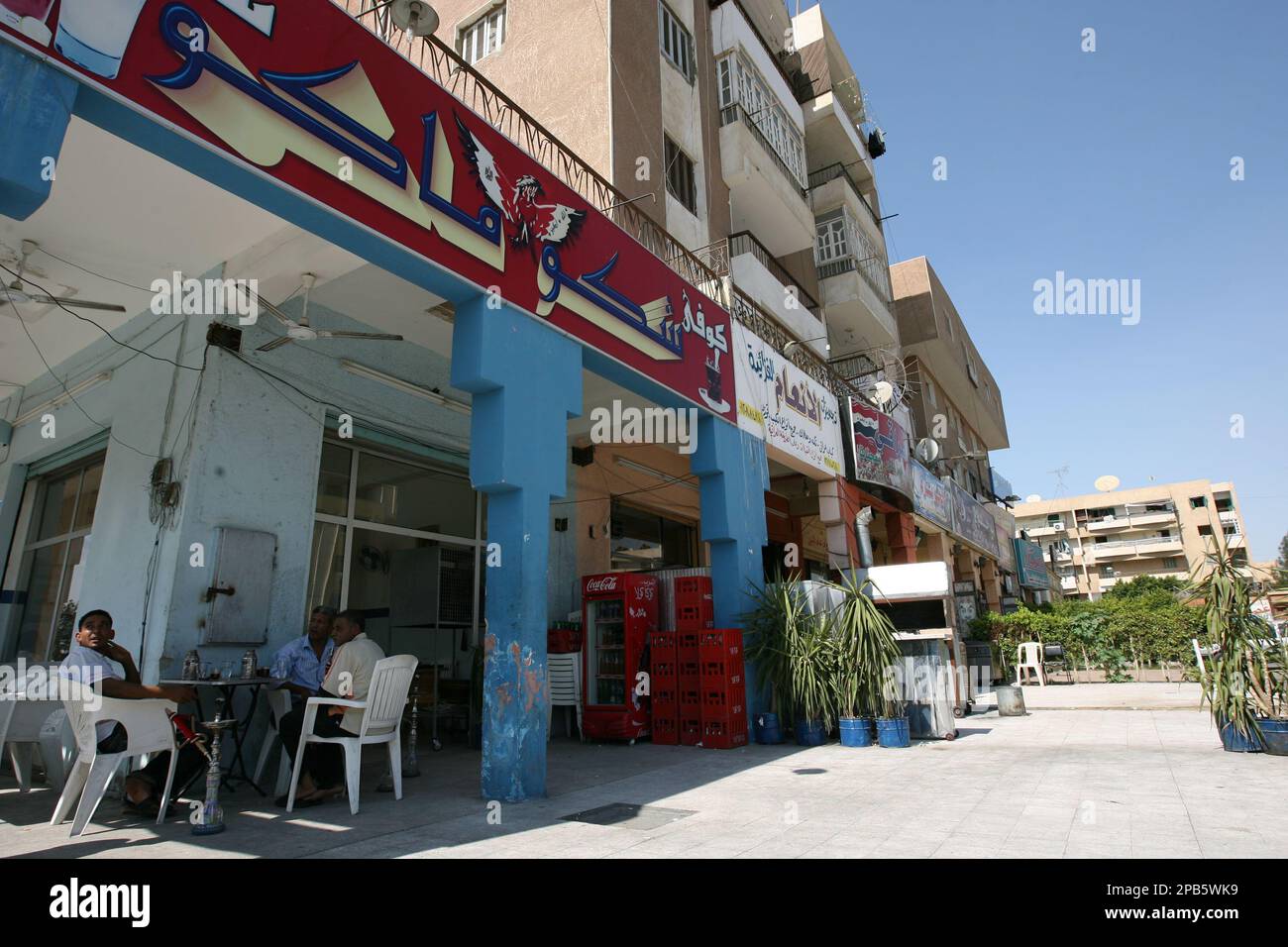 Iraqi men sit at the Shako Mako Cafe, where a lot of Iraqi refugees ...