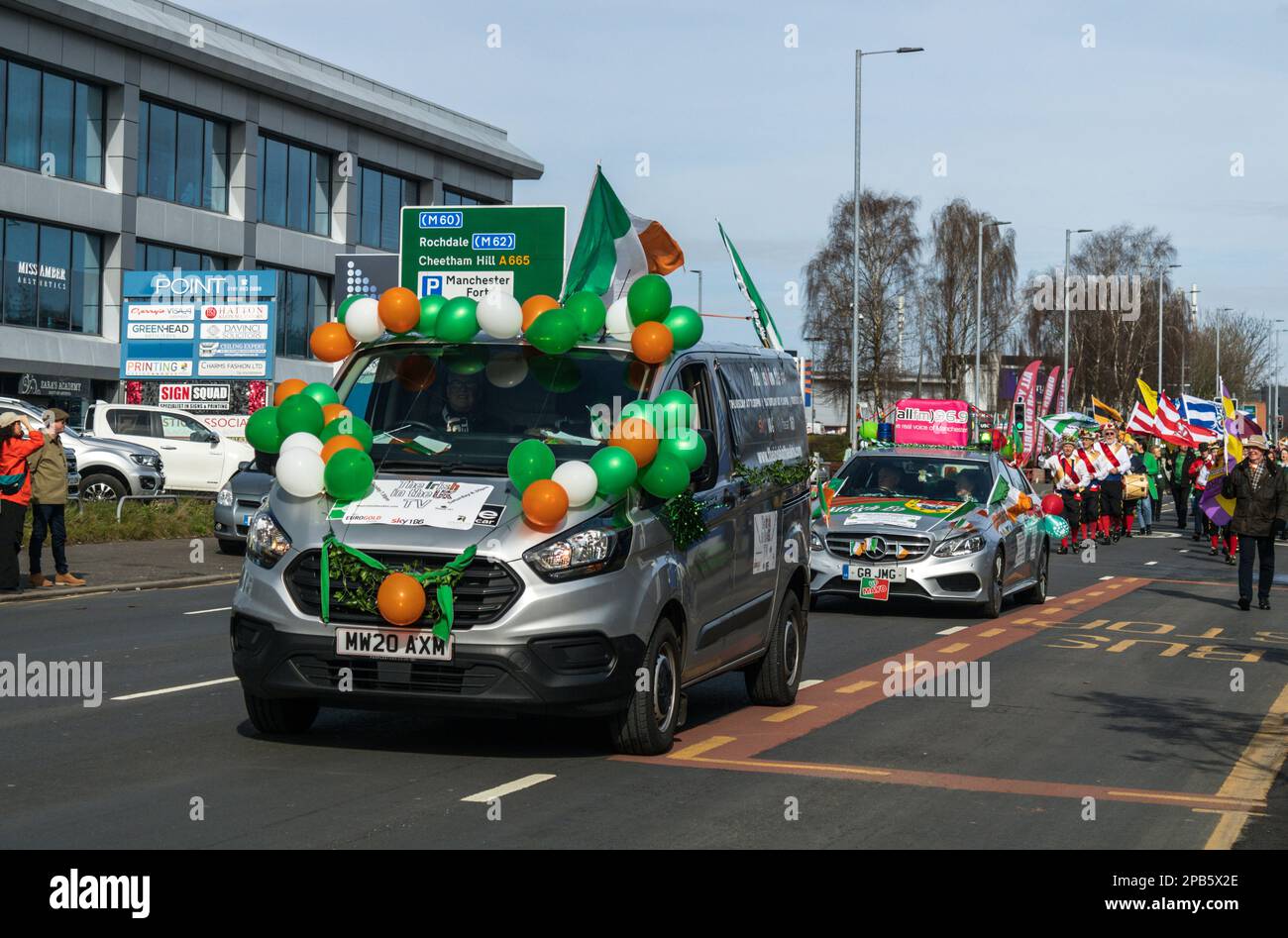 St. Patrick's Day 2023. Cheetham Hill, Manchester Stock Photo - Alamy