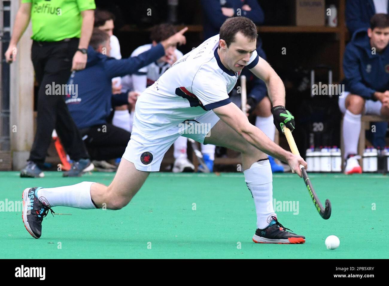 Dragons' Sebastiaan Geers pictured in action during a hockey game ...