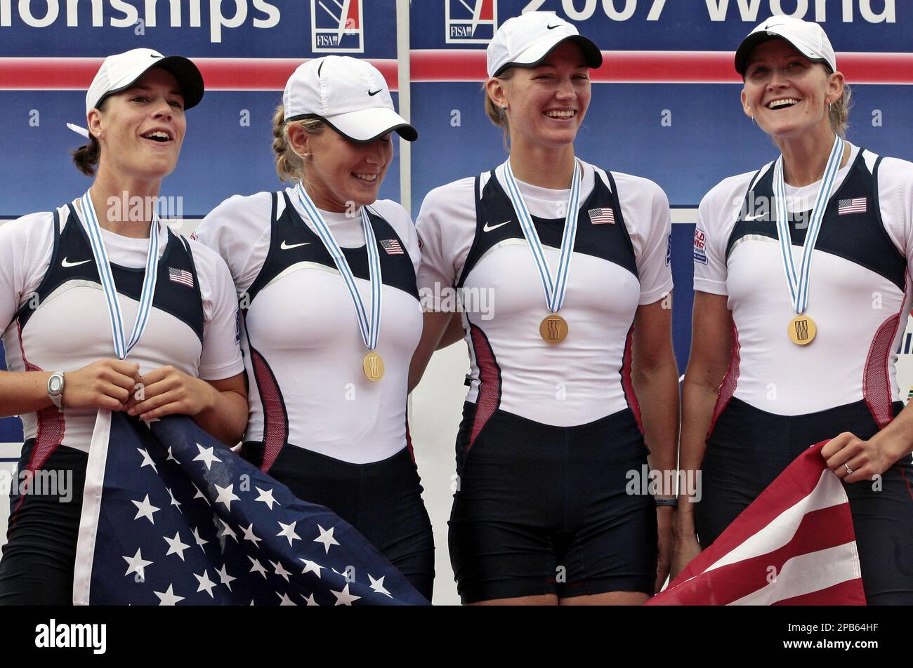 Winners Portia Johnson, Erin Cafaro, Rachel Jeffers and Megan Dirkmaat ...