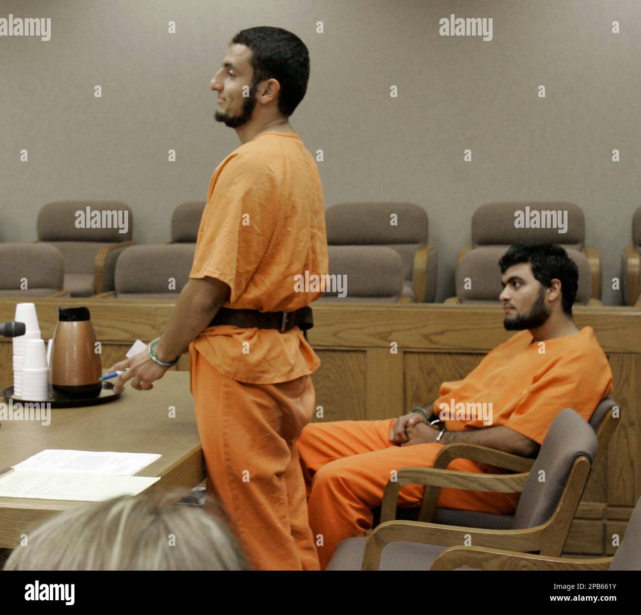 ** FILE **Youssef Samir Megahed, 21, stands as co-defendent Ahmed ...