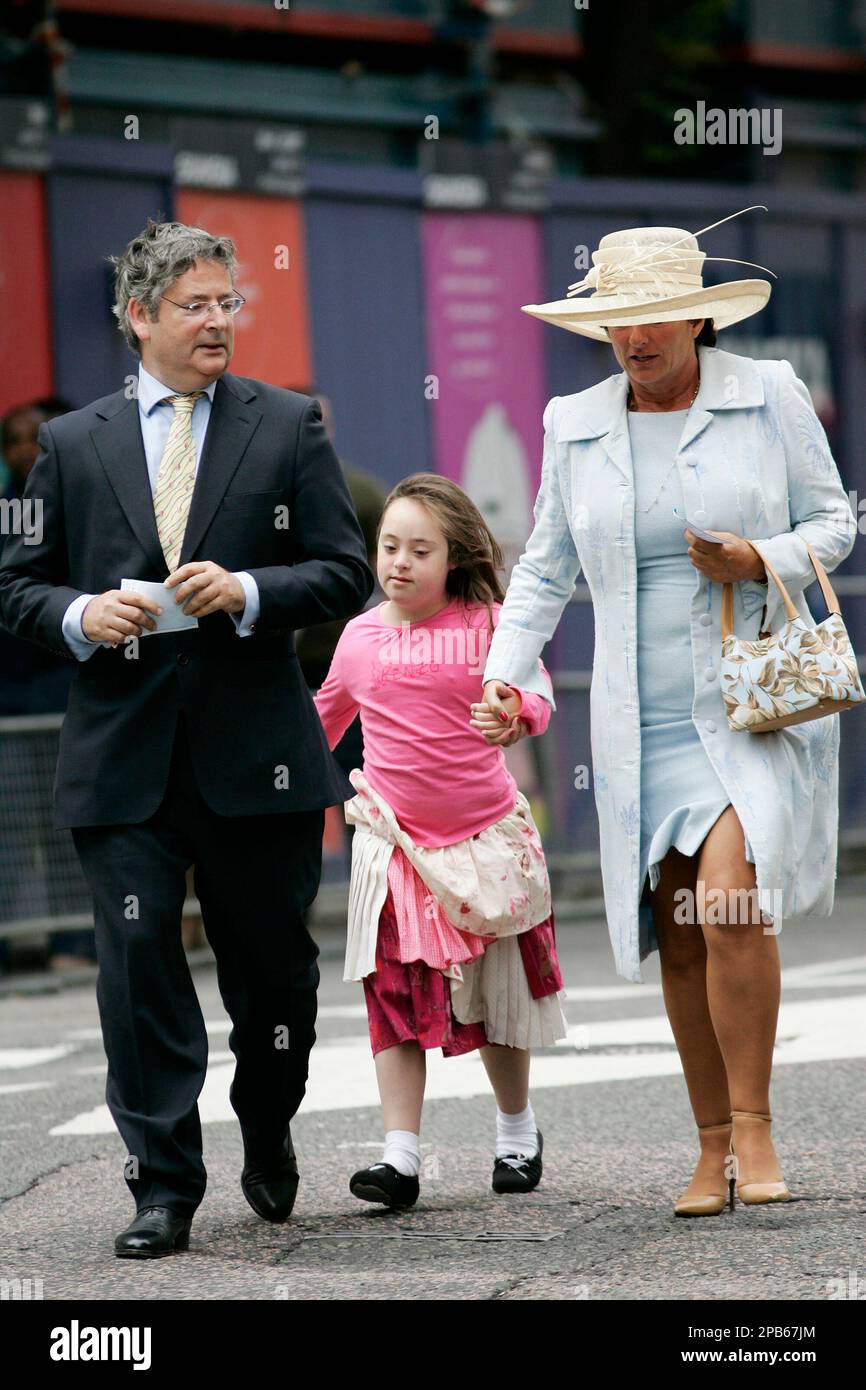 Rosa Monckton, friend of Diana, right, and her husband Dominic Lawson ...