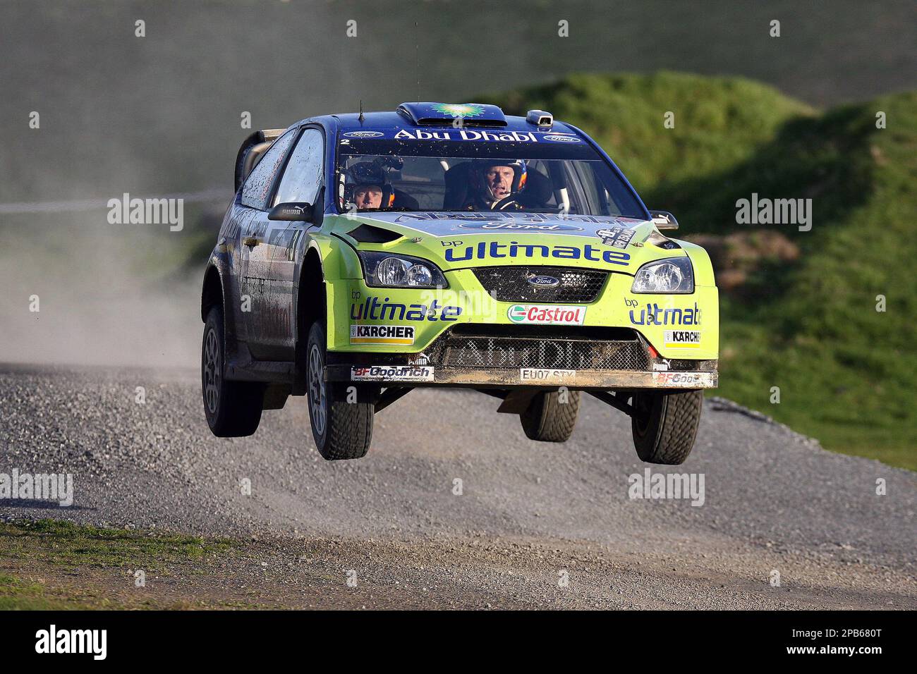 Finland's Marcus Gronholm in action during the super special stage of ...