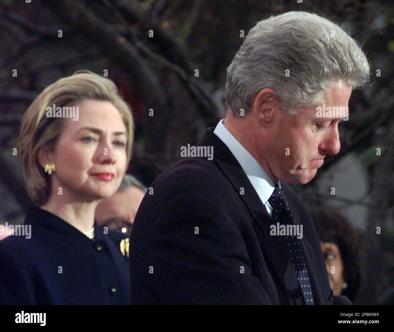 ** FILE ** First lady Hillary Rodham Clinton watches President Clinton ...