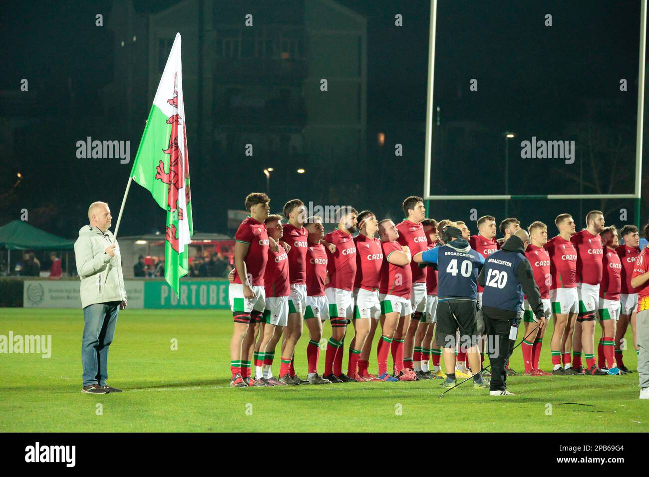 Monigo stadium, Treviso, Italy, March 10, 2023, Wales during U20 ...