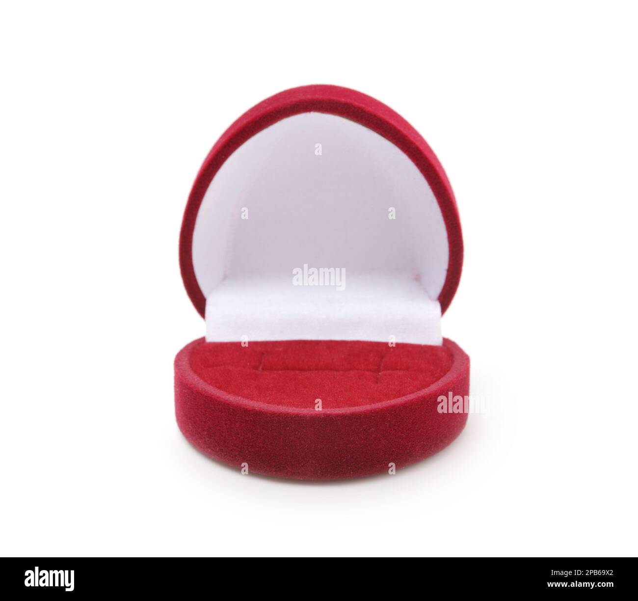 Red opened velvet jewelry box isolated on white Stock Photo - Alamy