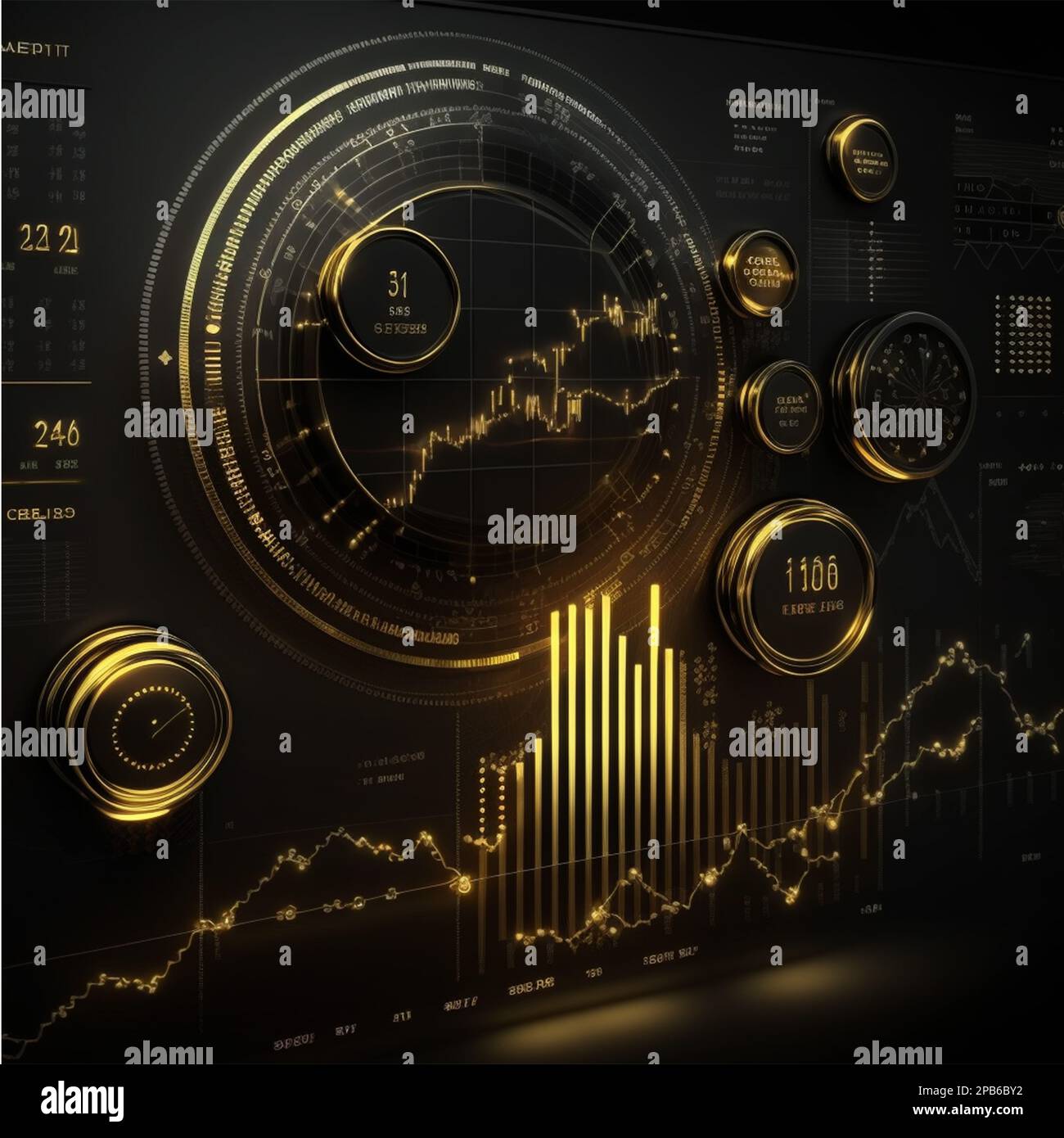 coins financial graph from top to bottom, black background gold theme ...