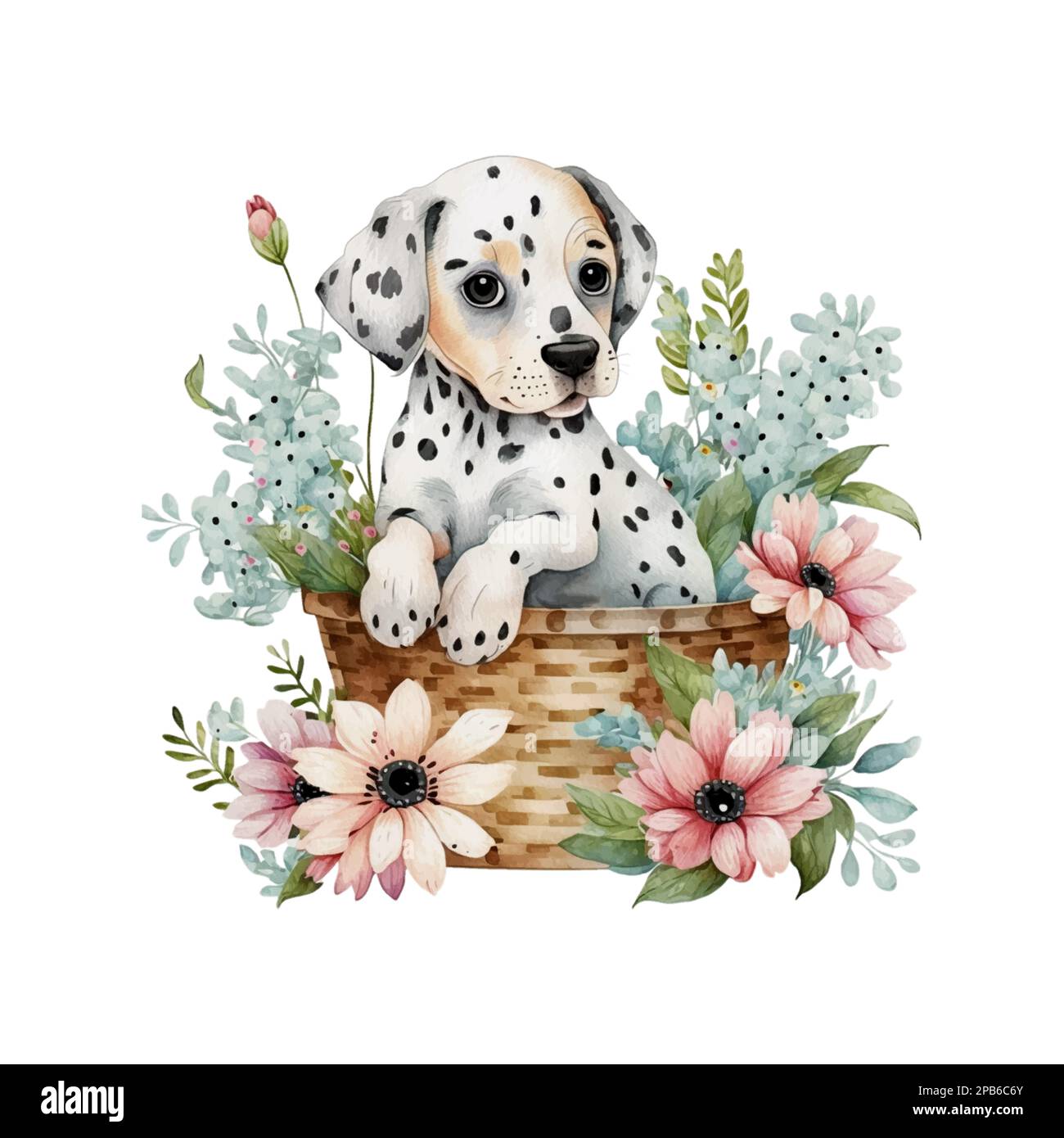 Flower basket clipart hi-res stock photography and images - Alamy