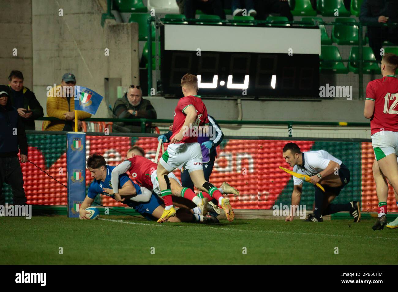 Monigo stadium, Treviso, Italy, March 10, 2023, Alessandro Gesi of ...
