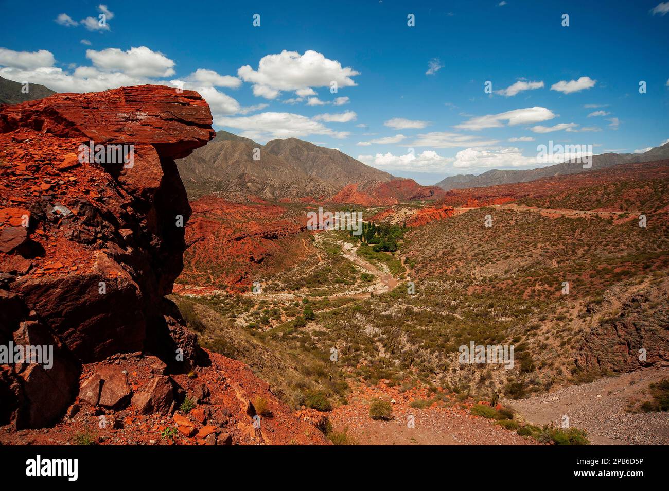 Cuesta de Miranda near Chilecito, with the Miranda river in the ...
