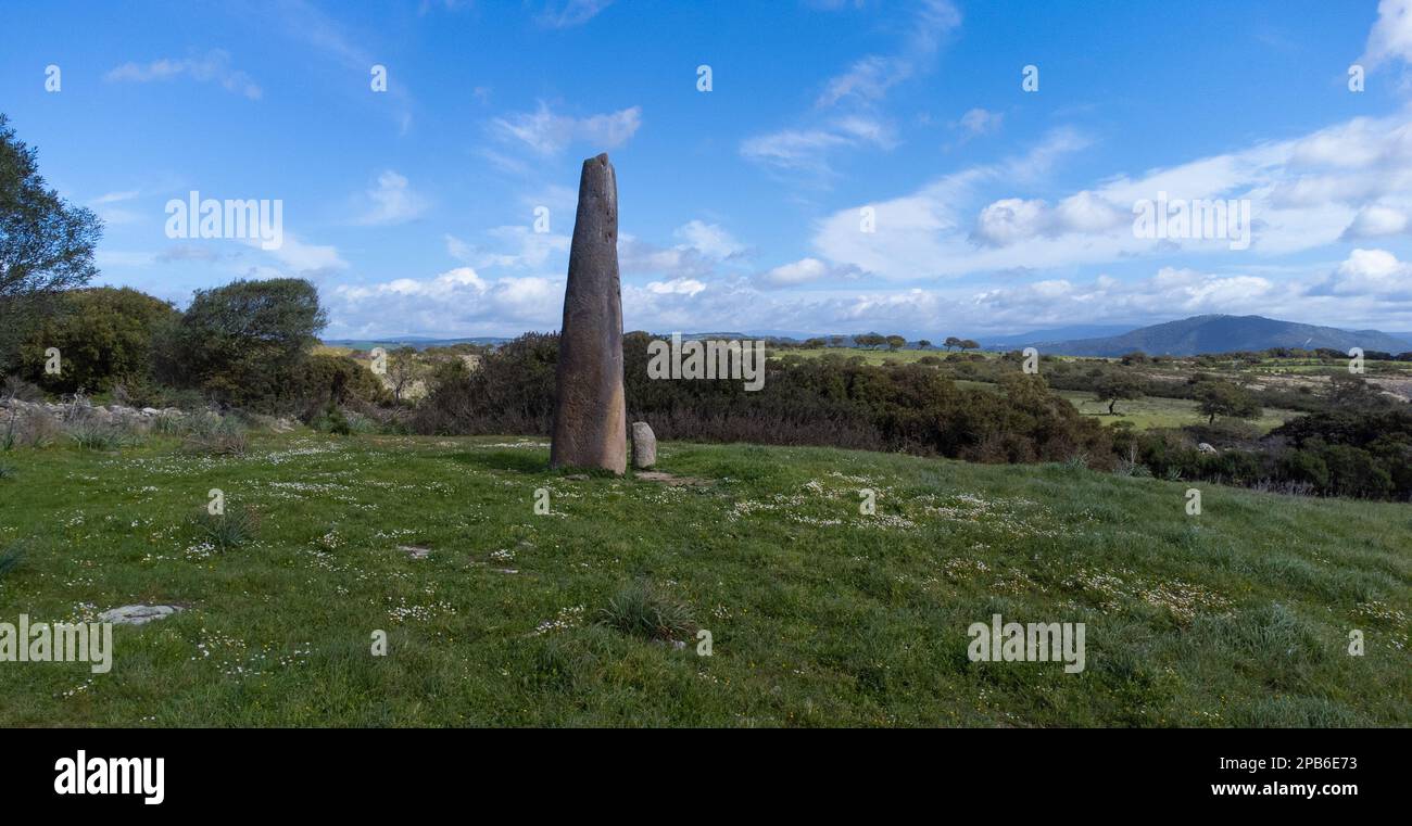 Menhir megalith stone in Sardinia Sardegna Italy big megalith stone ...