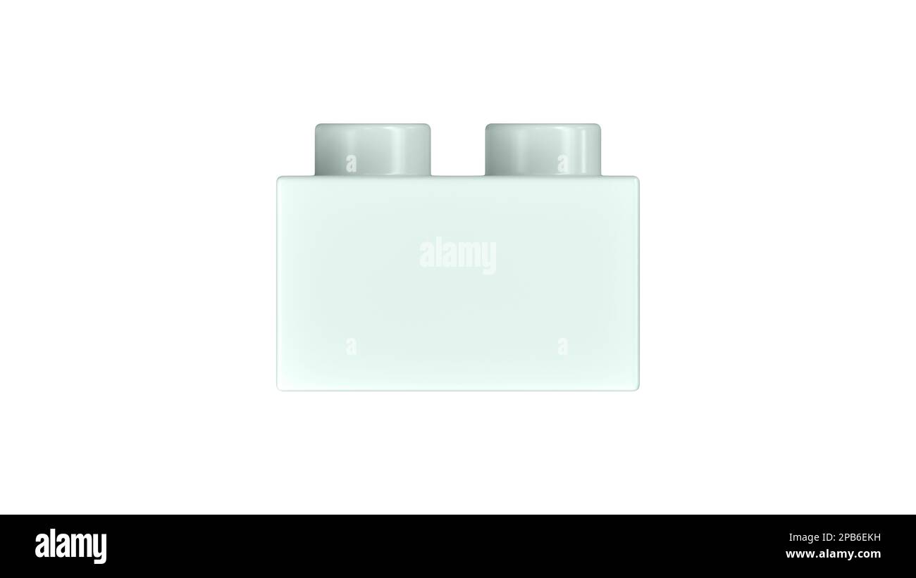 Mint Blue Green Lego Block Isolated on a White Background. Close Up ...