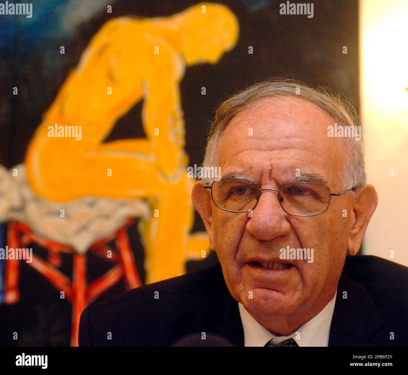 Outgoing Israeli Ambassador to Hungary David Admon speaks during a ...