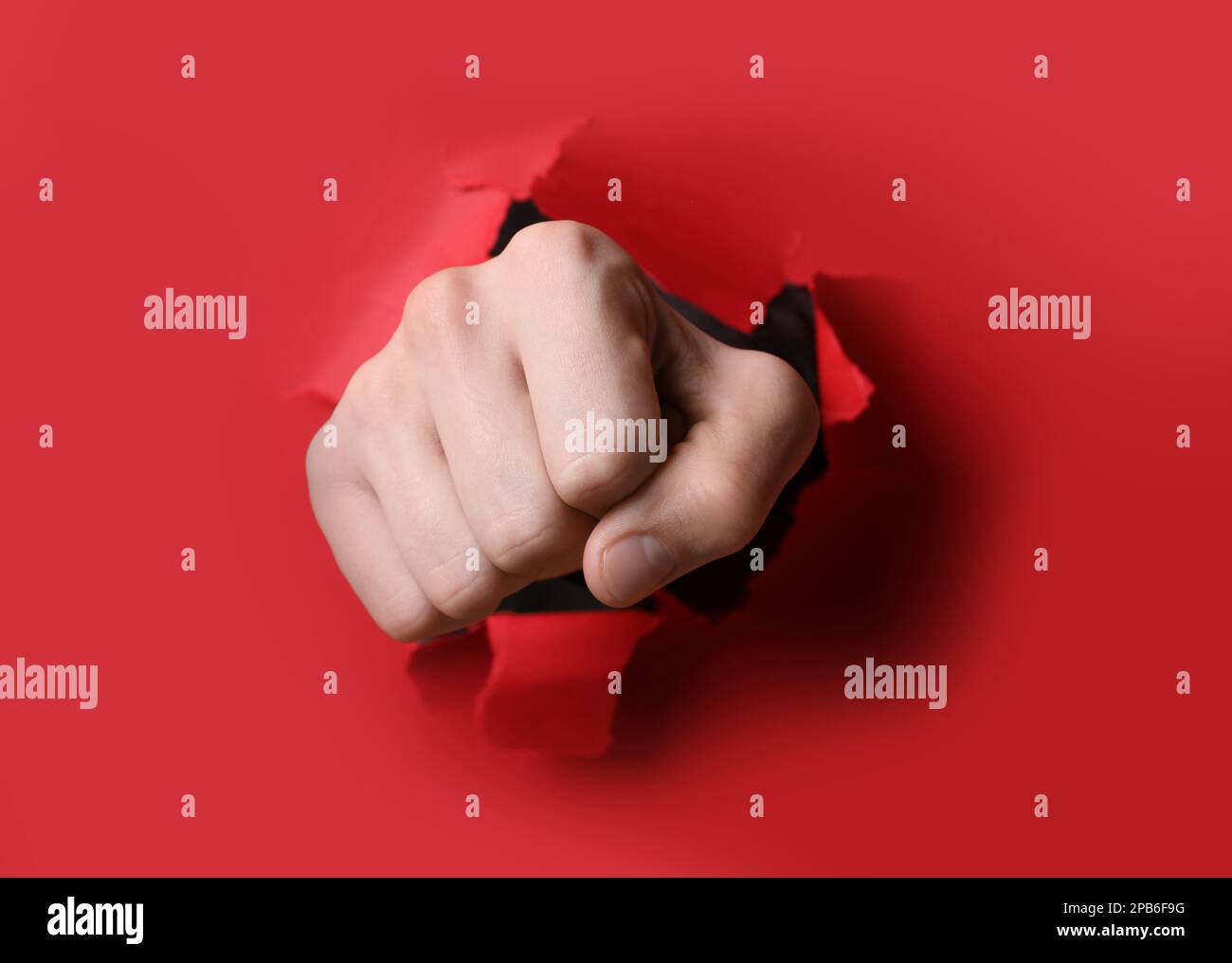 Fist breaking through wall hi-res stock photography and images - Alamy
