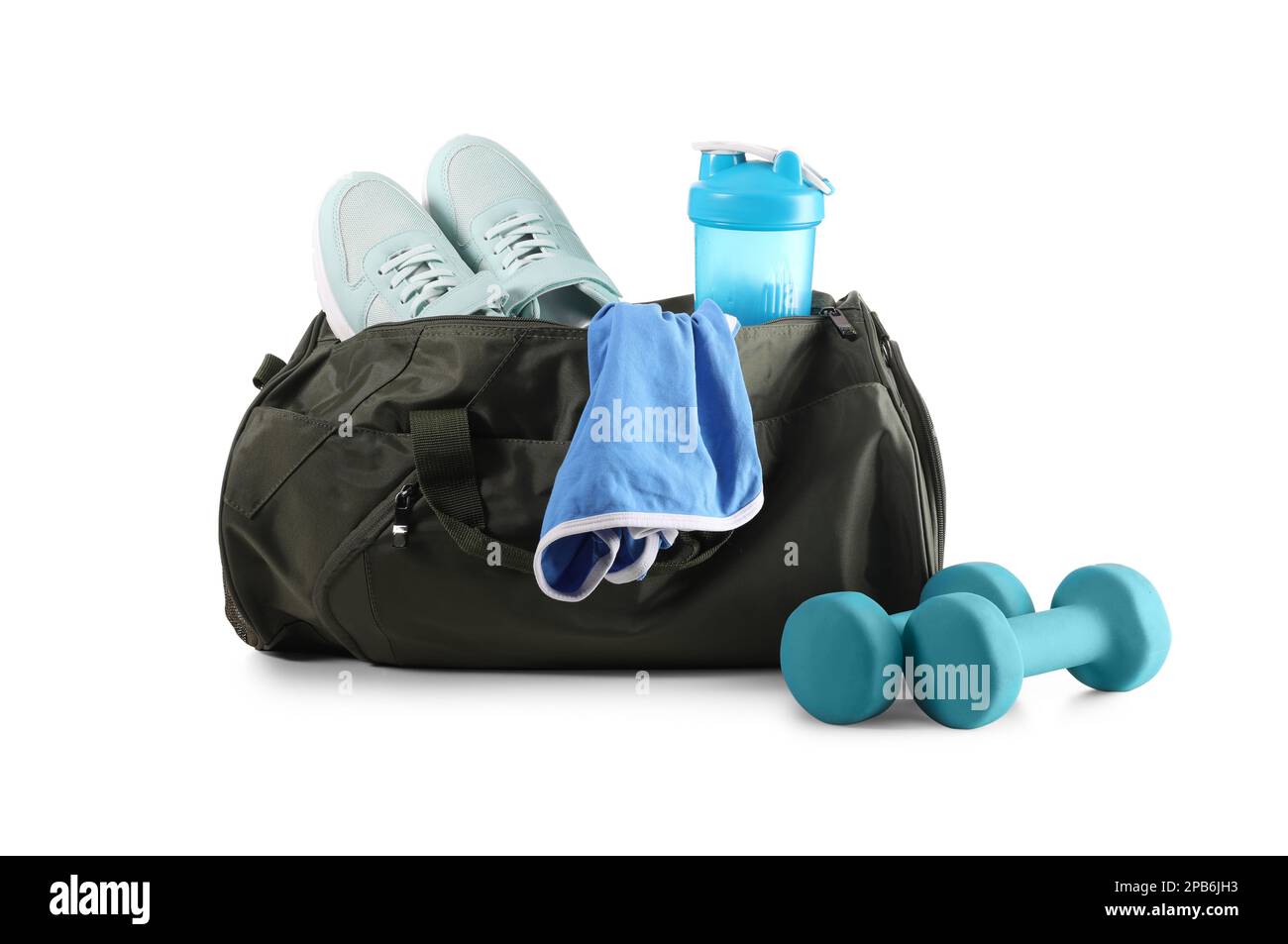 Gym bag open Cut Out Stock Images & Pictures - Alamy