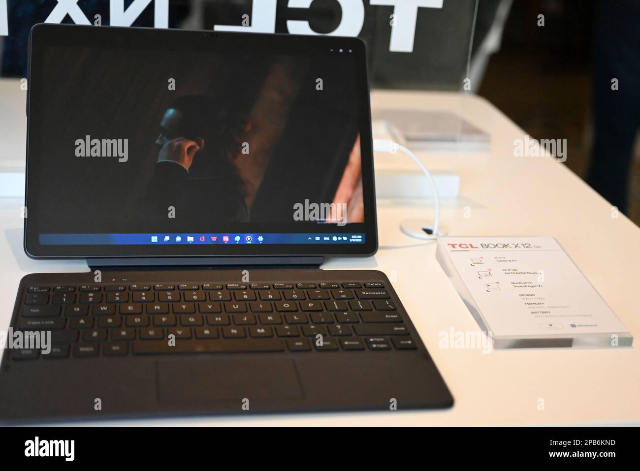 Barcelona, Spain – February 24th, 2023: TCL presenting TCL Book X12 Go ...