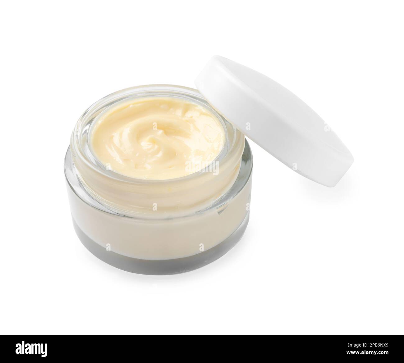 Jar of body cream isolated on white Stock Photo - Alamy