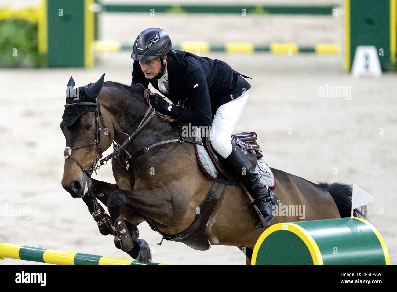 DEN BOSCH - Marc Houtzager (NED) on Holy Moley in action during the ...