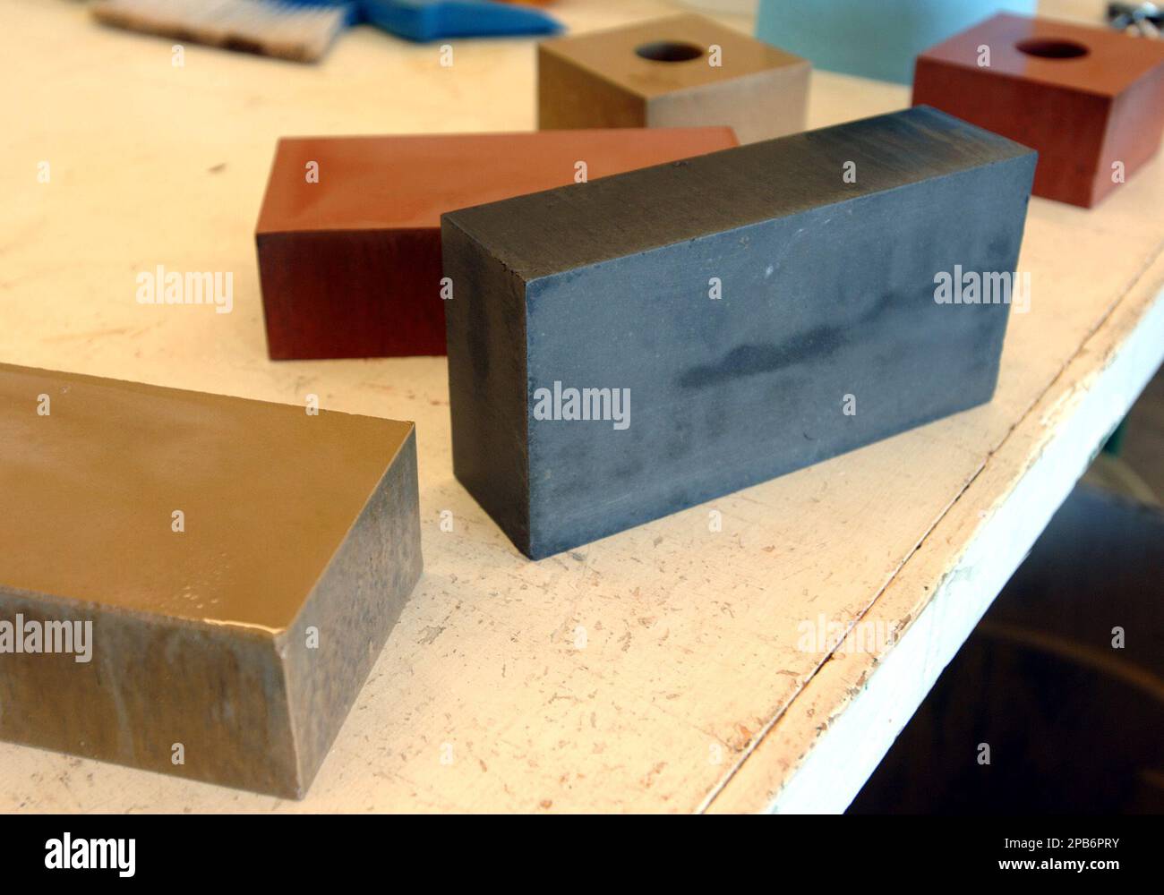 ** FILE ** This file photo from April 19, 2006, shows bricks made of ...