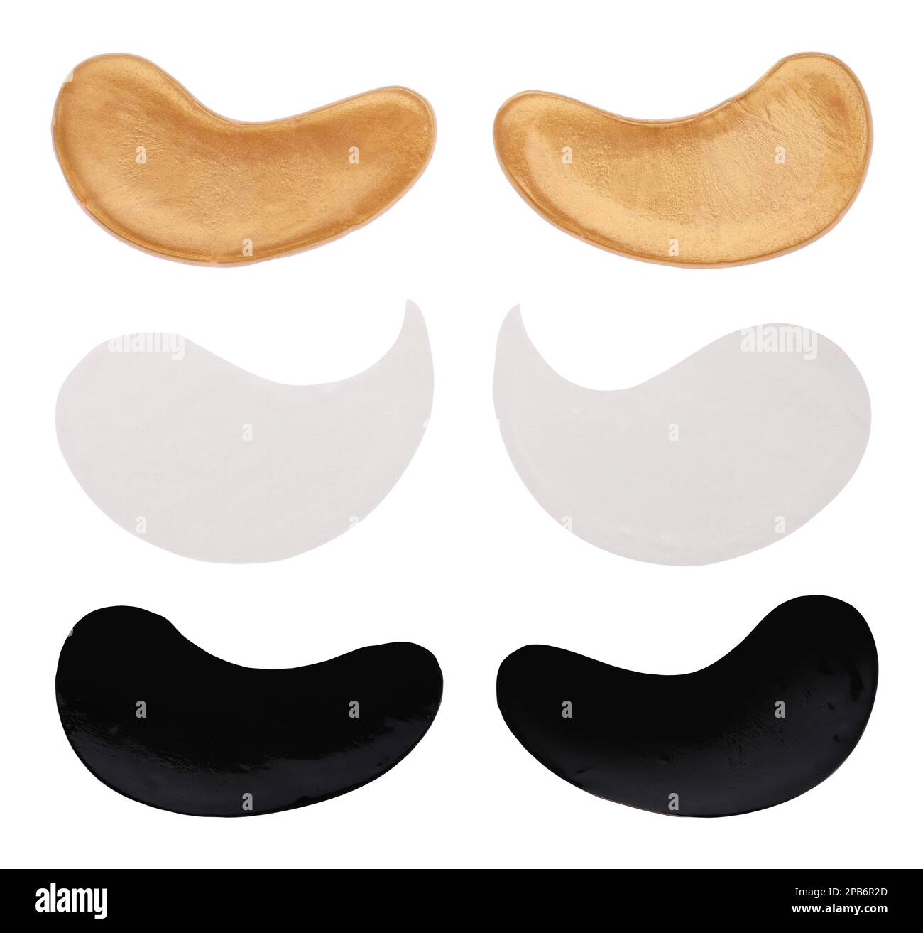 Set with different under eye patches on white background Stock Photo ...